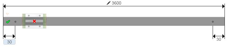 HGR 25 GUIDE RAIL - PITCH 60LINEAR GUIDE SIZE 25 x 3600mm DIM E = 30mm ...