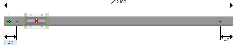 HGR 35 GUIDE RAIL - PITCH 80LINEAR GUIDE SIZE 35 x 2400mm DIM E = 40mm ...