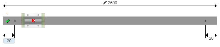 HGR 35 GUIDE RAIL - PITCH 80LINEAR GUIDE SIZE 35 x 2600mm DIM E = 20mm ...